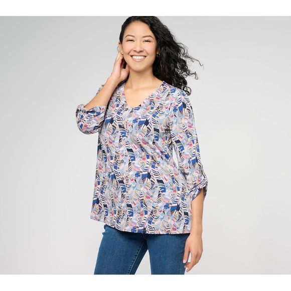 Susan Graver | Tops | Susan Graver Womens Top Plus Sz 2x Printed Liquid ...